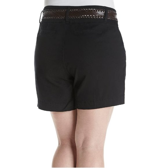 one 5 one | Shorts | Womens One 5 One Black Belted Cotton Twill Shorts ...
